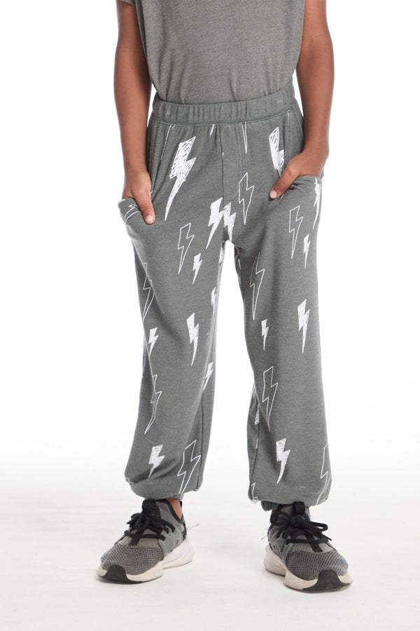 Lightning Bolt Pattern Sweatpants | Chaser Kids