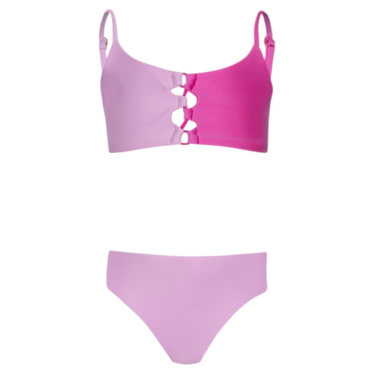 CAMMY LOOP COLOR BLOCK TWO PIECE BIKINI