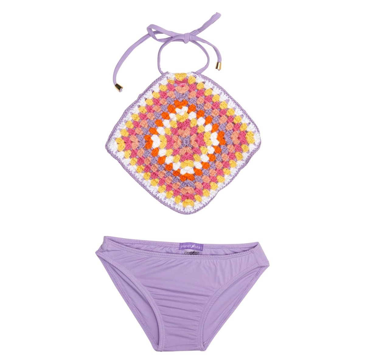 Mini Dreamers | Crochet Diamond Top Bikini - Planet Sea