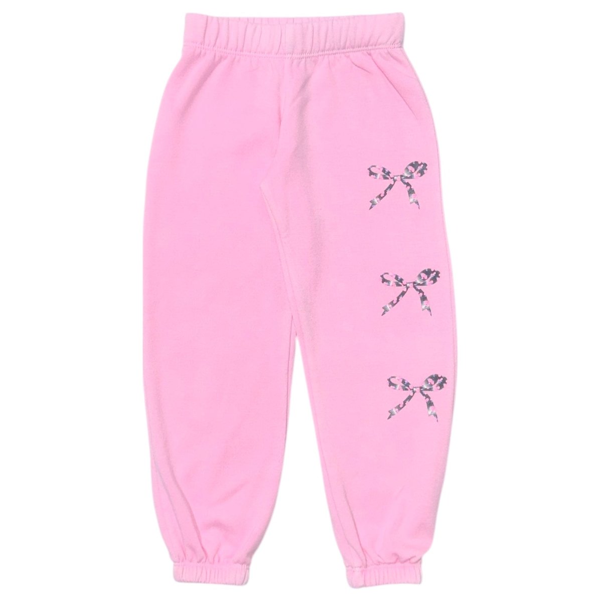 FLORAL BOW SWEATPANTS