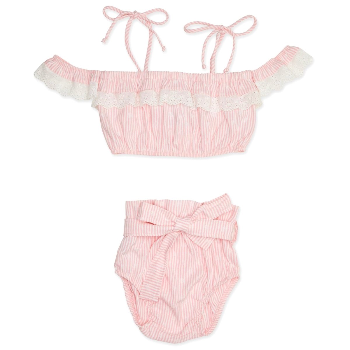 Helena Off the Shoulder Stripe Top and Bloomers Set by Dalai Kids ...