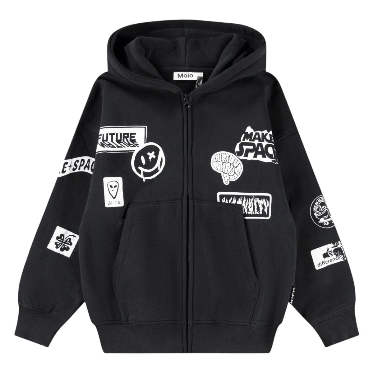 MARLEY PATCHES ZIP UP HOODIE