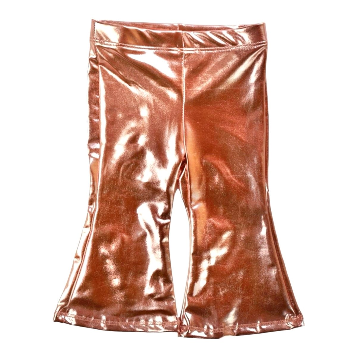 Girls Metallic Pleather Flare Leggings | Mini Dreamers
