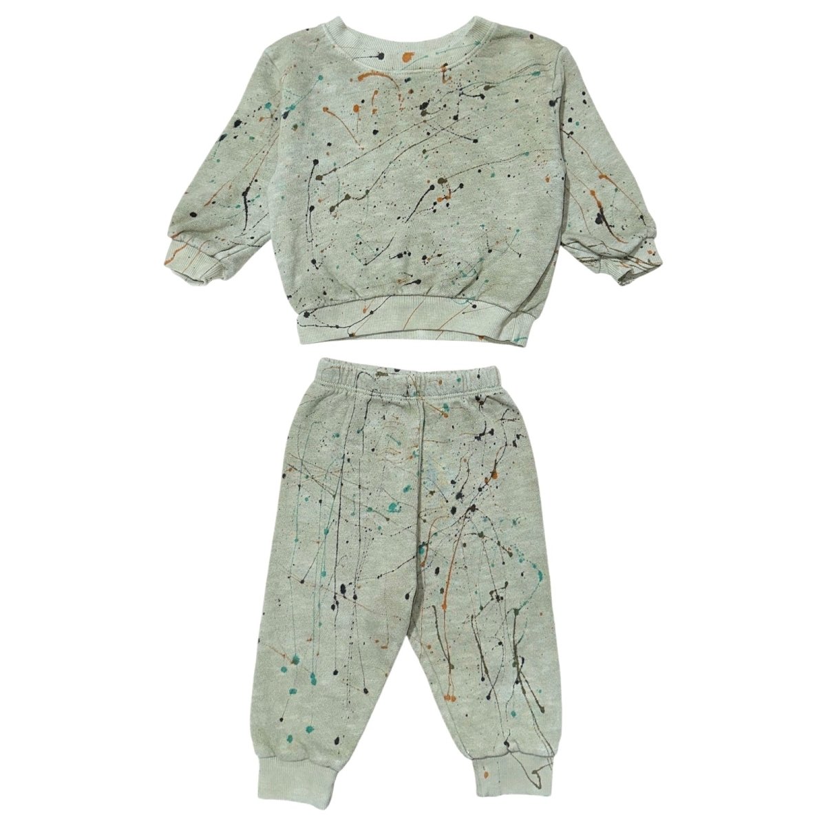Paint Splatter Sweatshirt and Sweatpants Set | Mini Dreamers