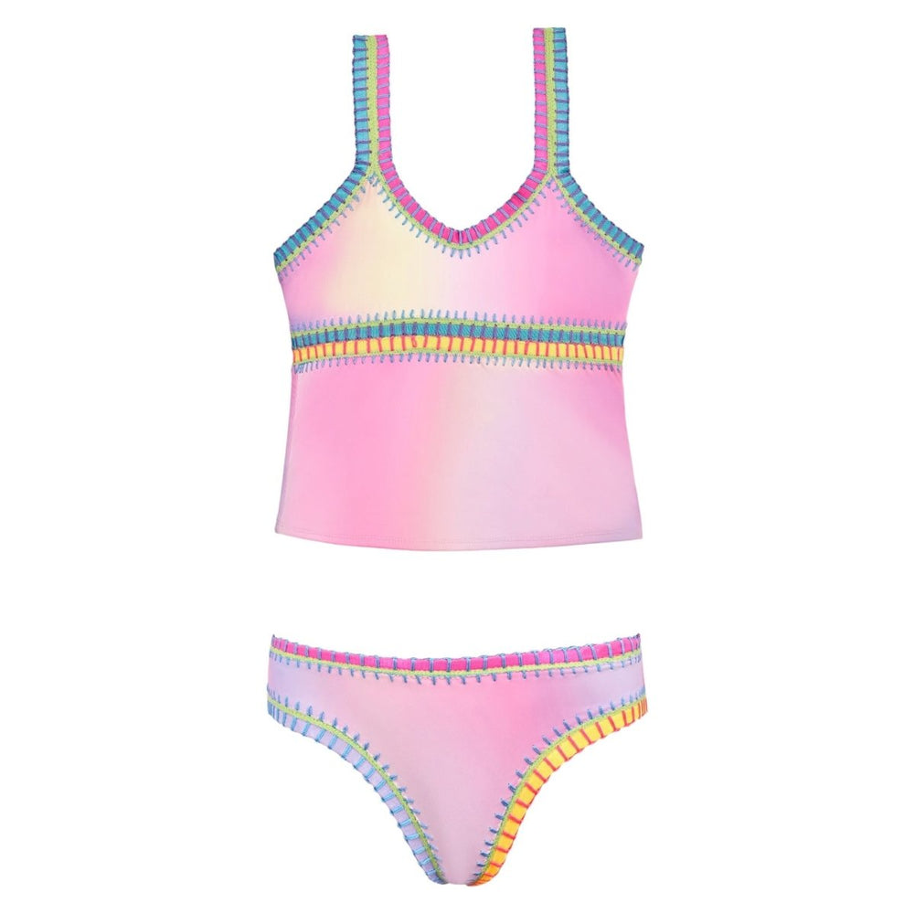 Rainbow Embroidered Tie Dye Tankini | Mini Dreamers