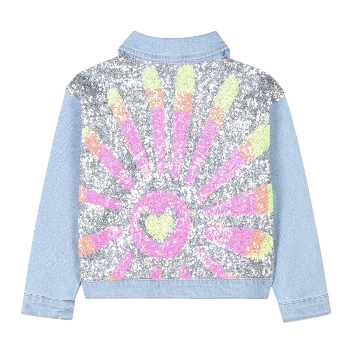 Sequin Sun Denim Jacket | Billieblush