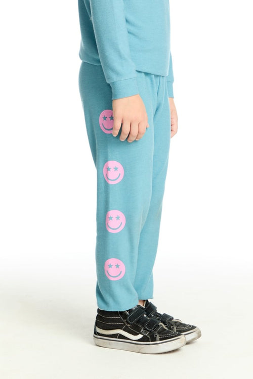 STAR EYED SMILEY FACE SWEATPANTS