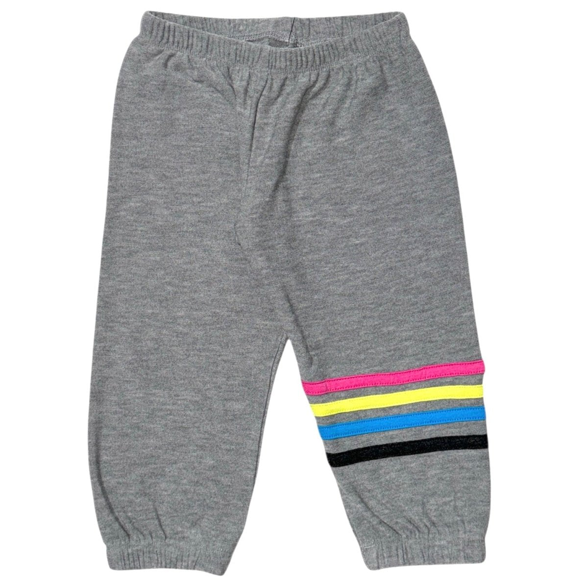 Mini Dreamers | Heather Gray Rainbow Stripe Sweatpants - Chaser Kids