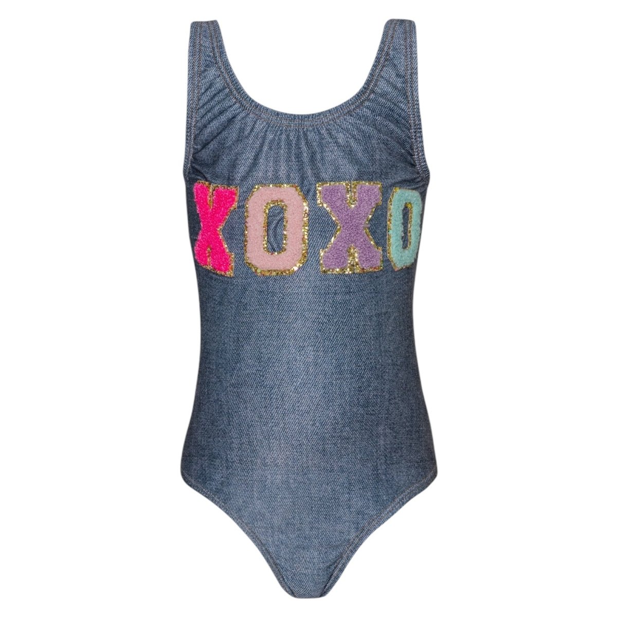 Mini Dreamers | Sparkly XOXO One Piece Swimsuit - PQ Kids