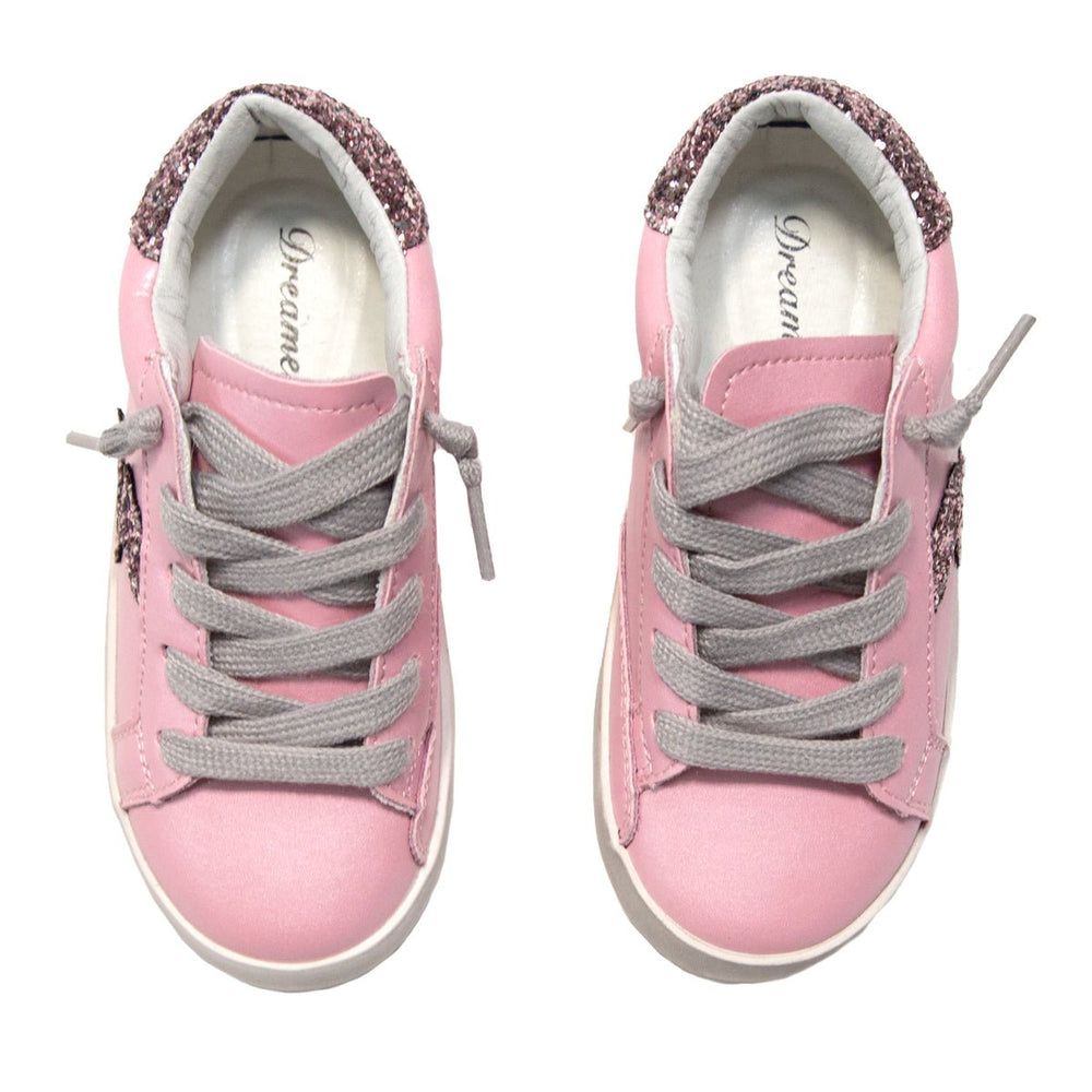 ROSE GLITTER LIGHTNING BOLT SNEAKERS