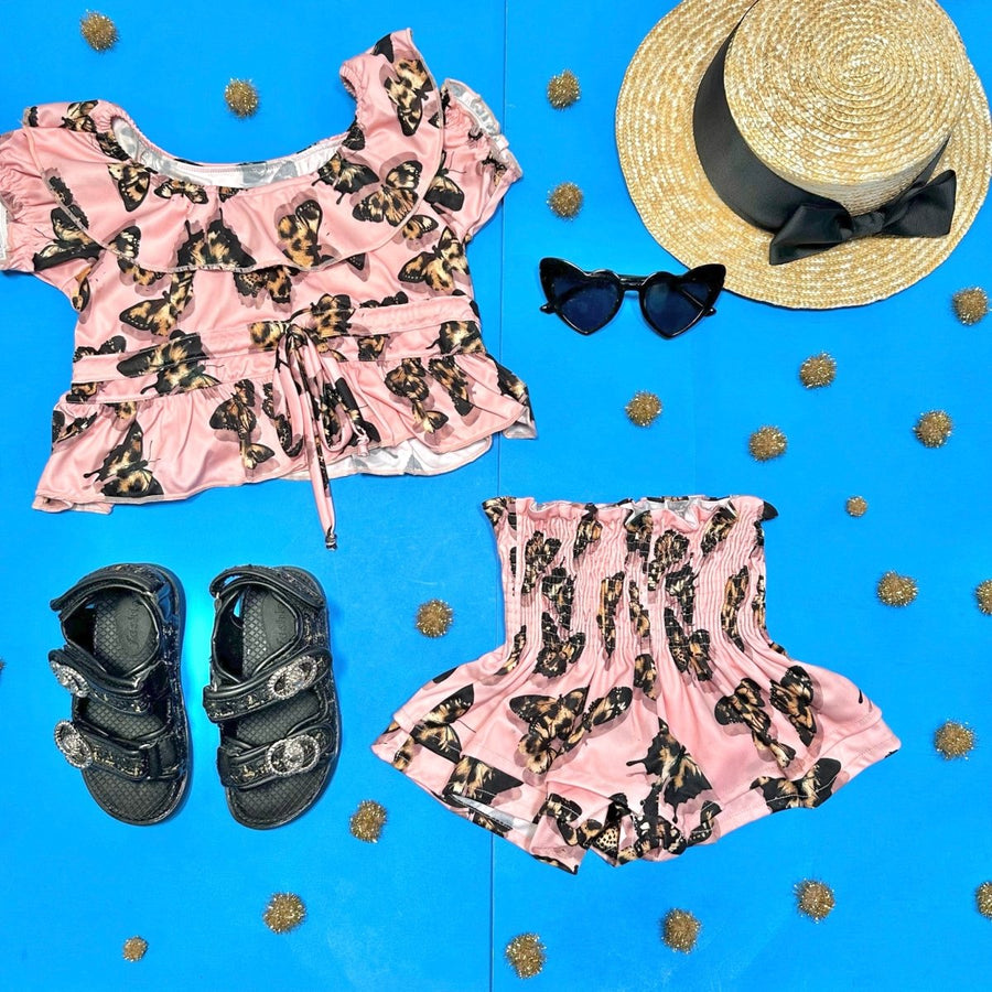 LEO BUTTERFLY RUFFLE TOP