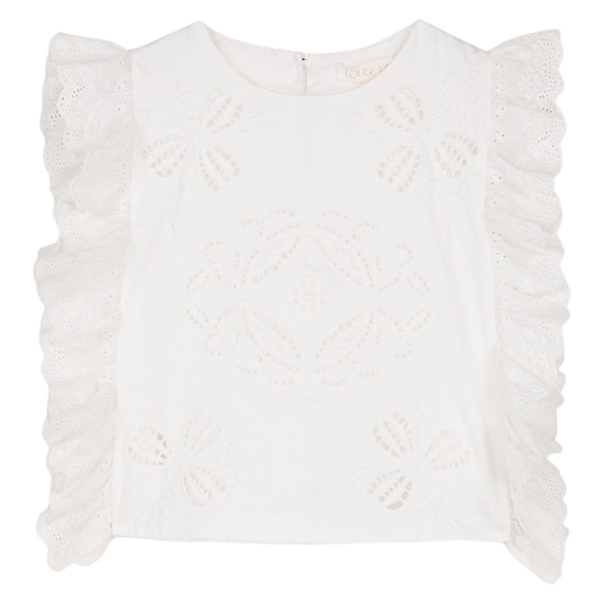 Mala Embroidered Top with Ruffled Details | Mini Dreamers