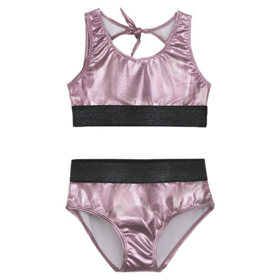 Metallic Two Piece Sporty Bikini by Andorine | Mini Dreamers