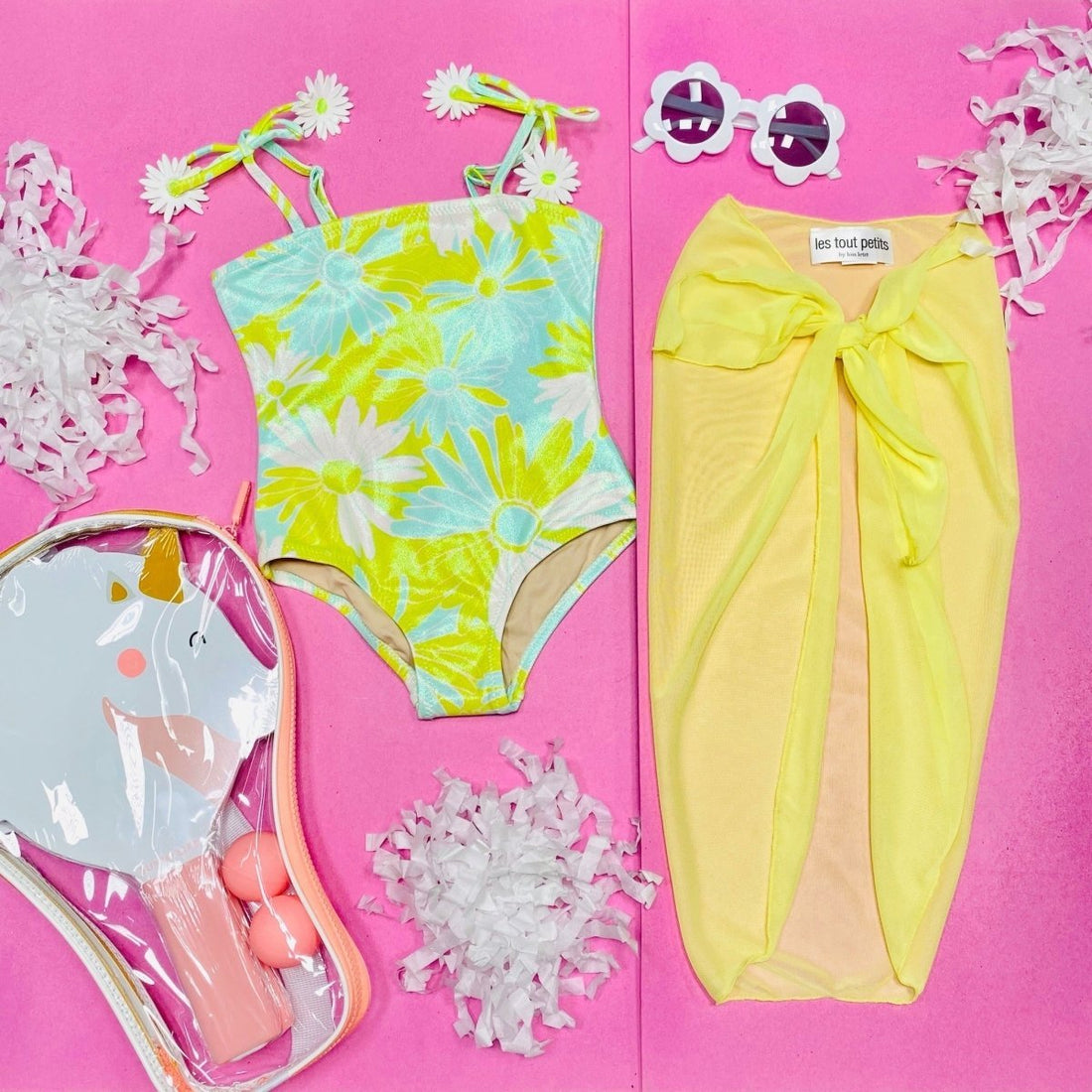 Neon Sheer Sarong Wrap Cover Up | Mini Dreamers
