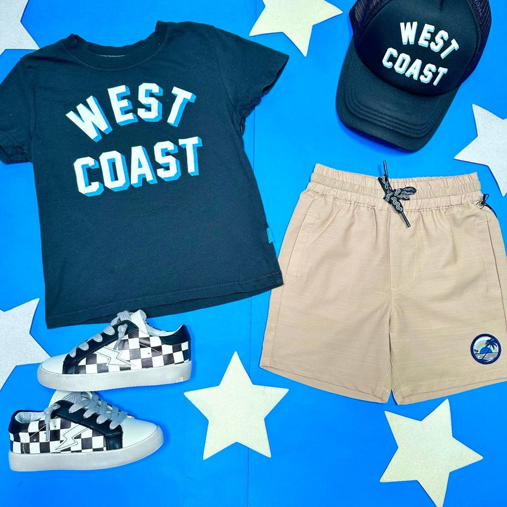 PALM TREE PATCH SEAFARER HYBRID SHORTS | FEATHER 4 ARROW