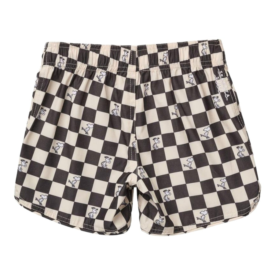 PEANUTS CHECKERED SWIM TRUNKS | SEAESTA SURF