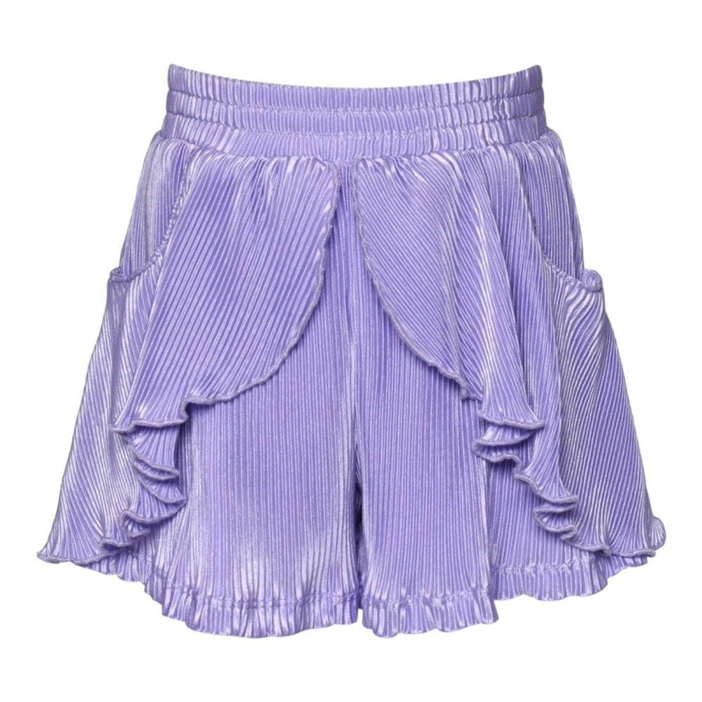 PLEATED RUFFLE SHORTS