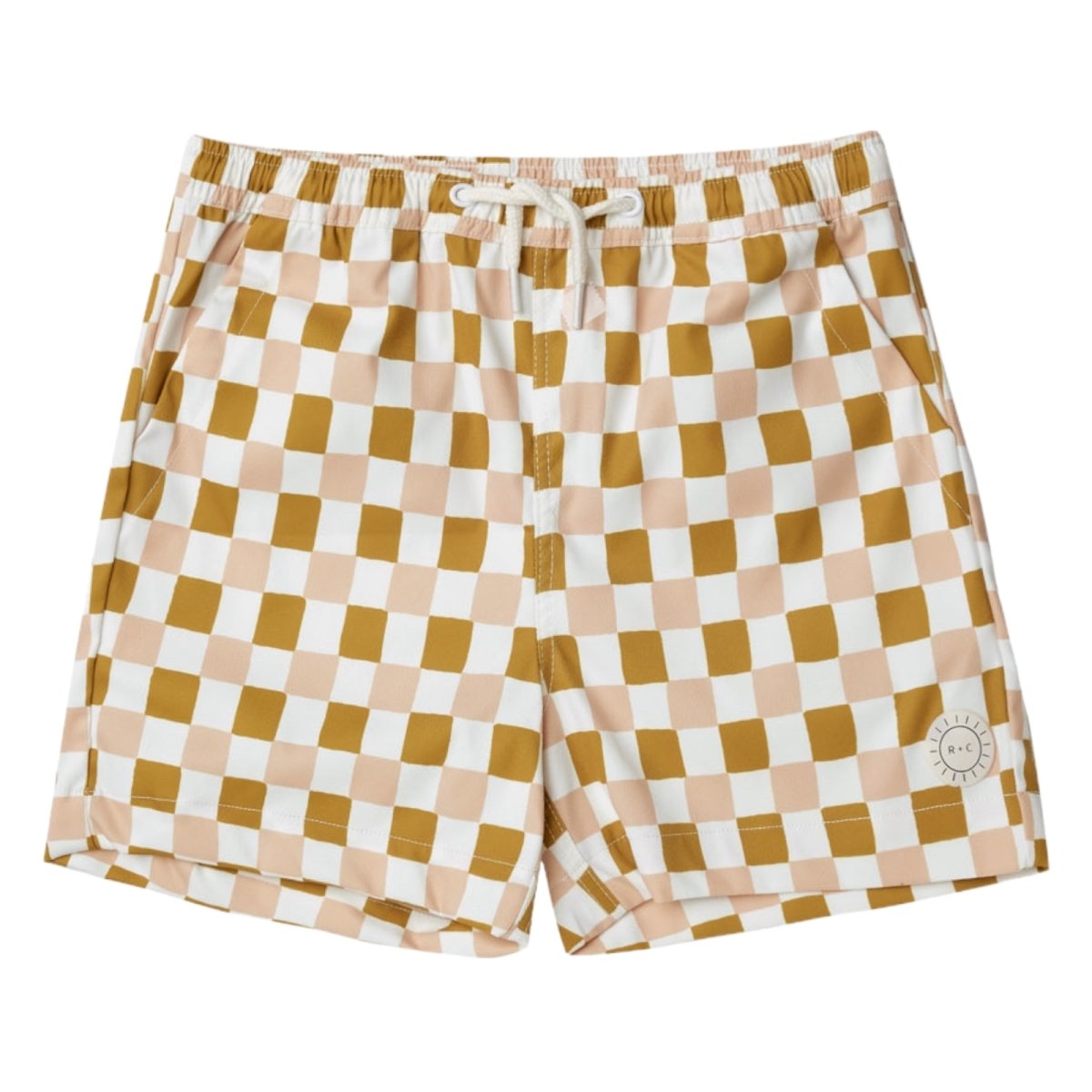 RETRO CHECK SWIM TRUNKS