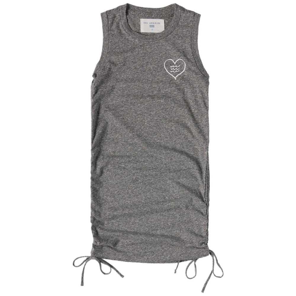 Ruched Tie Dress with Waves Logo for Kids | Mini Dreamers