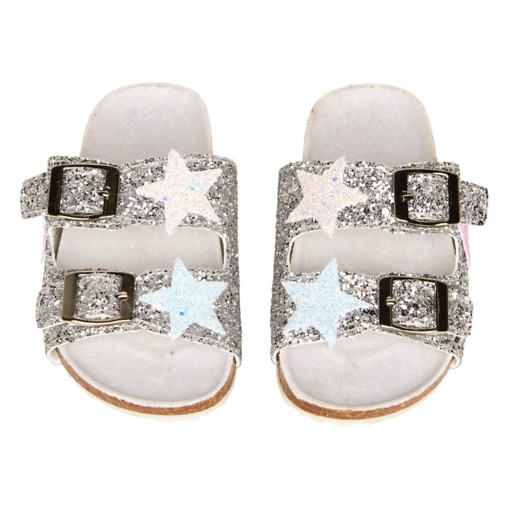 Skye Glitter Stars Sandals by Mini Dreamers | Mini Dreamers