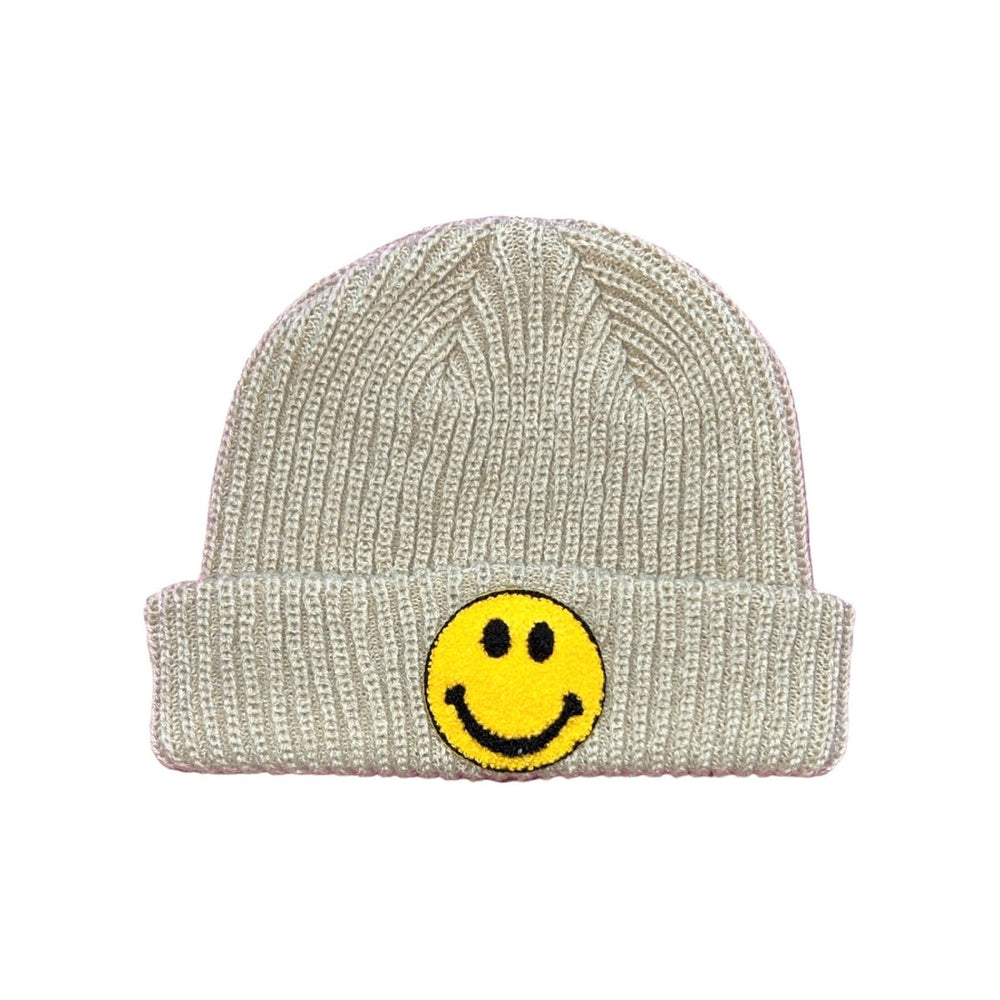 SMILEY PATCH BEANIE (UNISEX)