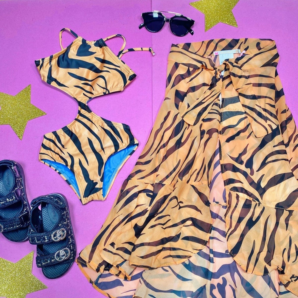 TIGER COVER UP WRAP SKIRT | MOLA MOLA