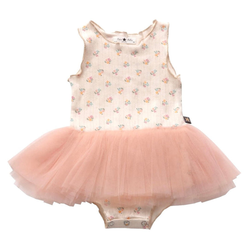 Vintage Flowers Tutu Onesie Dress by Petite Hailey | Mini Dreamers
